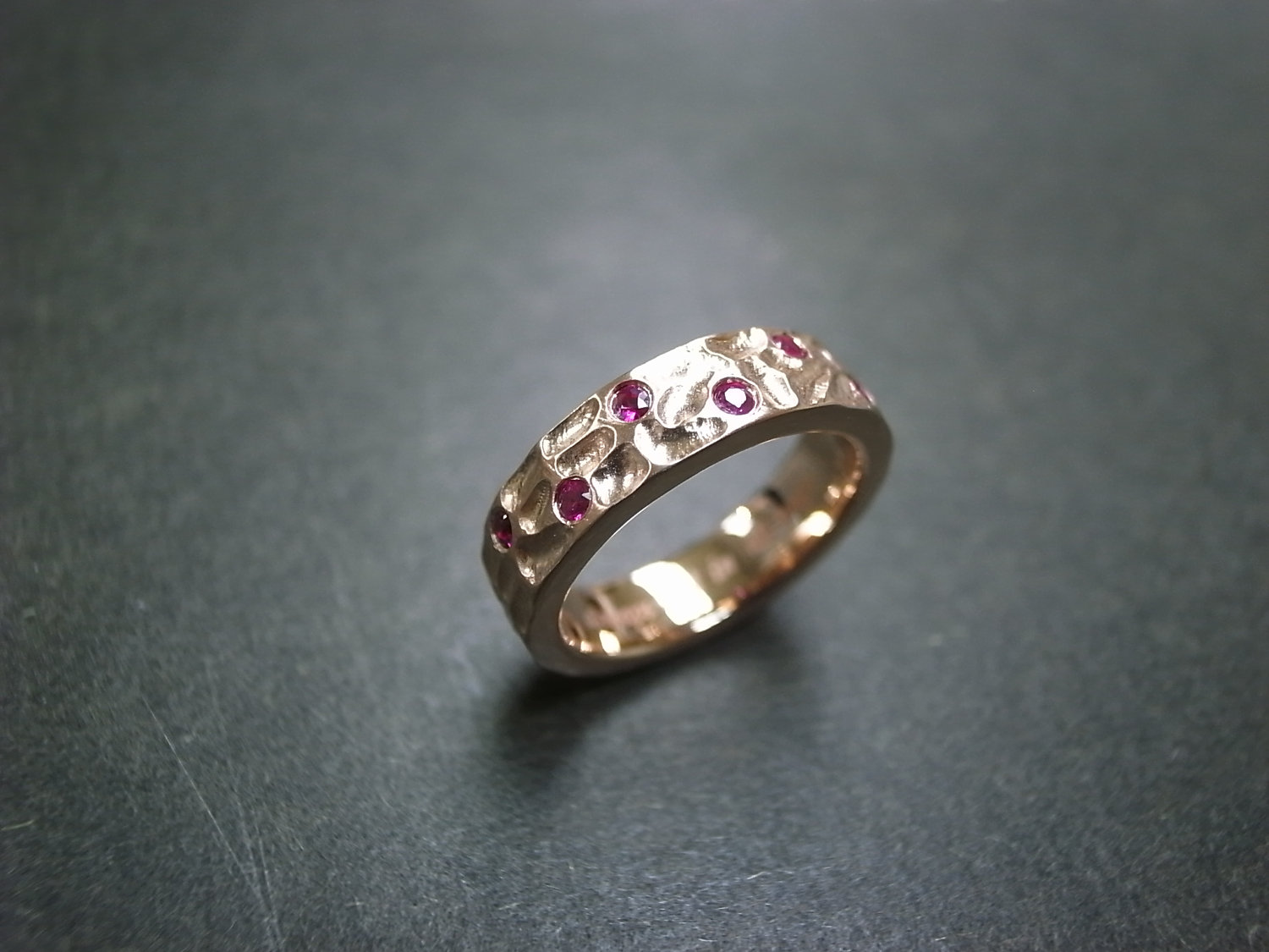6mm Ruby Wedding Ring In 14k Rose Gold on Luulla