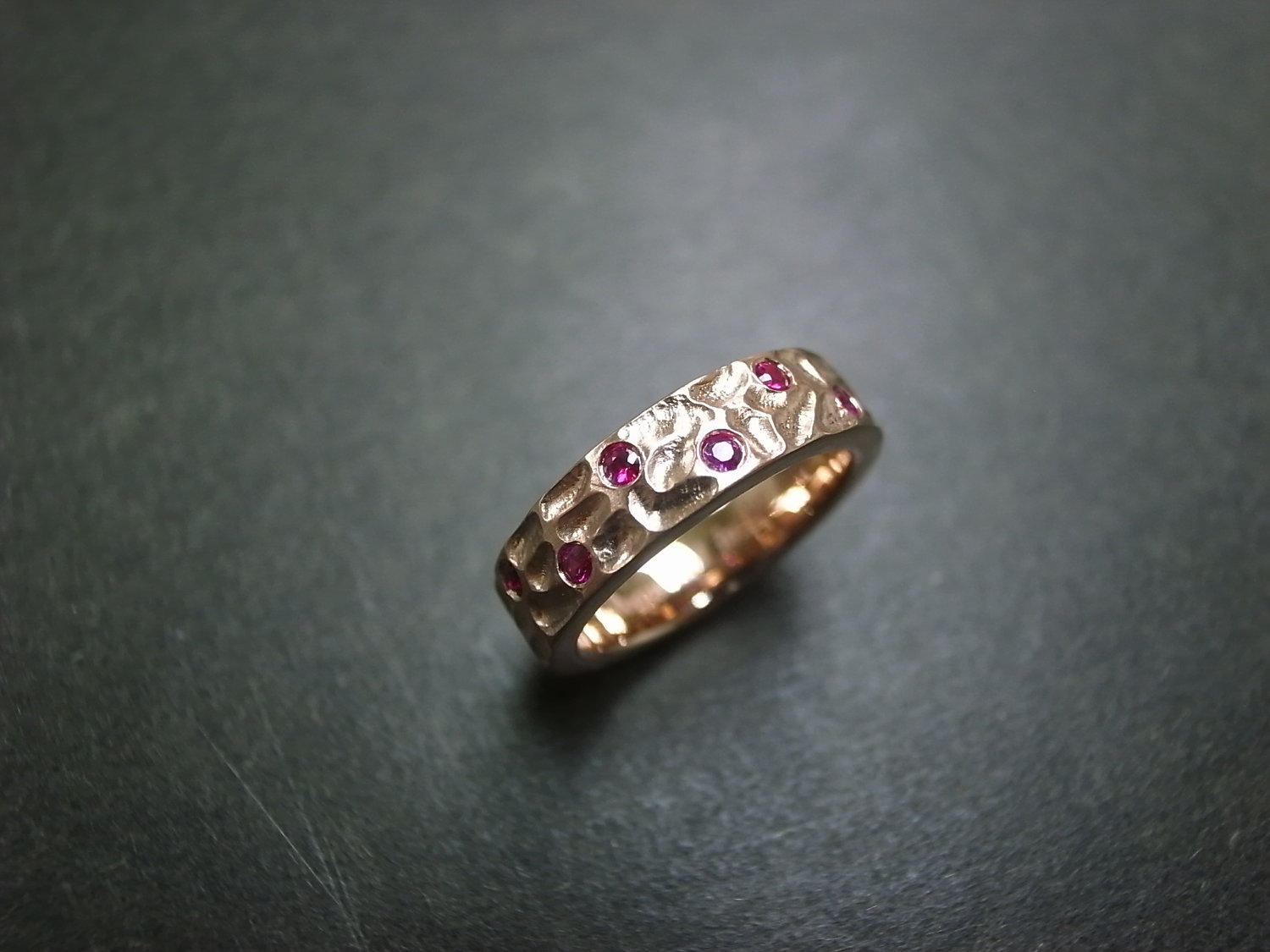 6mm Ruby Wedding Ring In 14k Rose Gold on Luulla