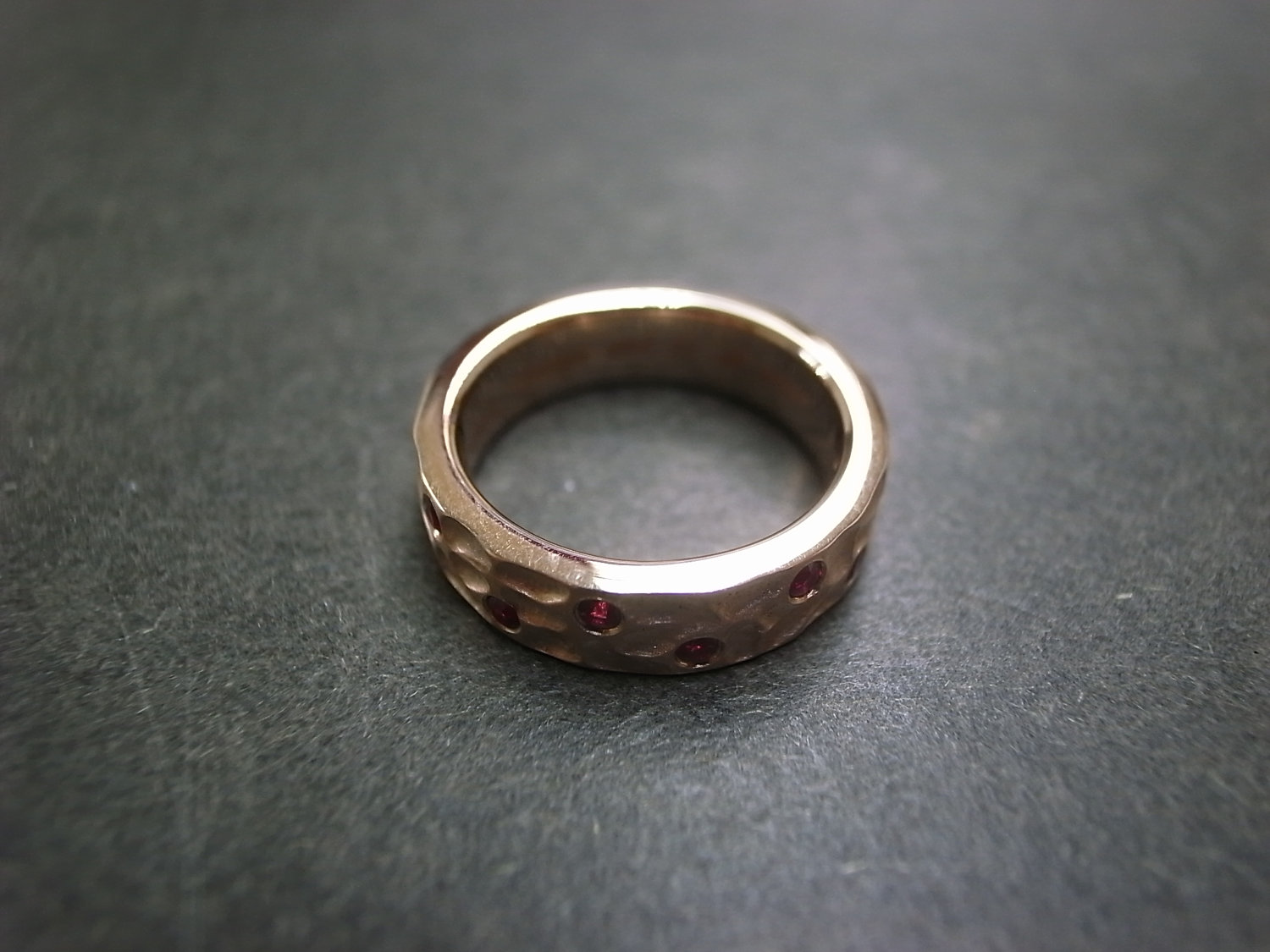 6mm Ruby Wedding Ring In 14k Rose Gold on Luulla